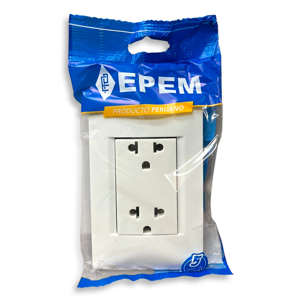 Tomacorriente Universal Doble EPEM Kelly Blanco – Grupo Koller